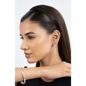 NAVEDA Maya Drop Earrings - Silver