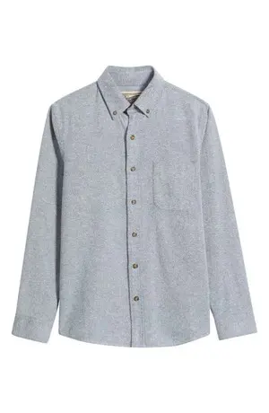 SCHOTT Brushed Twill Button-down Shirt - Blue