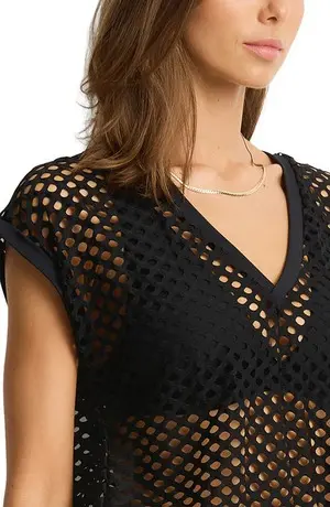 SEA LEVEL Mesh Cover-up Dress