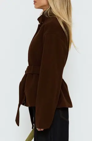 Princess Polly Tameeka Stand Collar Coat