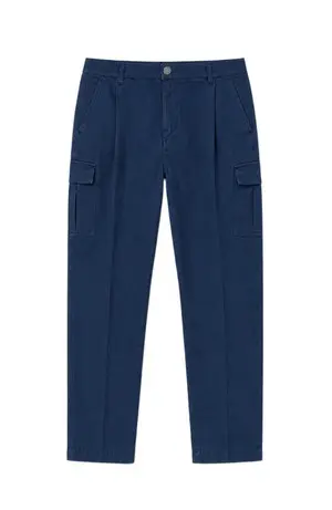 BROOKLYN BRIGADE Camden Pleated Cargo Pants - Navy