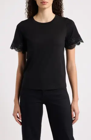 Kobi Halperin Jil Short Sleeve Top - Black