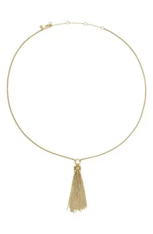 Kate Spade New York Spade Flower Lace Tassel Pendant Necklace