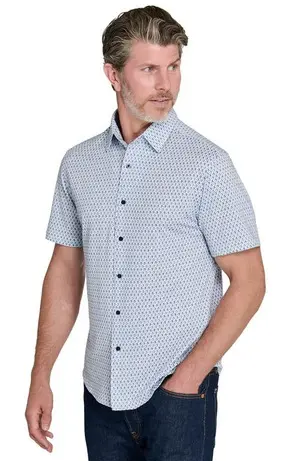BROOKLYN BRIGADE Diamond Shadow Luxe Cross Dyed Knit Short Sleeve Shirt