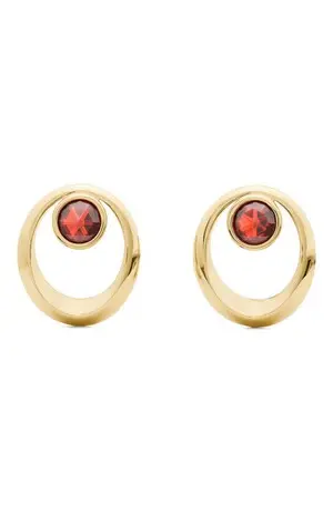 Kate Spade New York Bold Brilliance Goldtone Cubic Zirconia Drop Earrings - Ruby