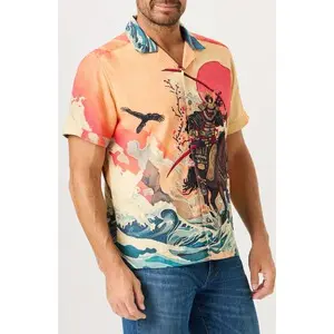 Robert Graham Bushido Embroidered Short Sleeve Camp Shirt - Multi