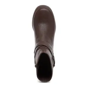 ROCKET DOG Jimmy Faux Leather Buckle Strap Wedge Boots - Dark Brown