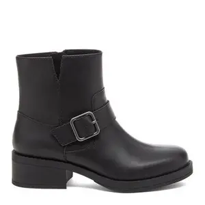 ROCKET DOG Freddie Faux Leather Belted Moto Boots - Black