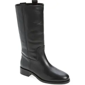 AeydĒ Theo Leather Tall Boot - Black