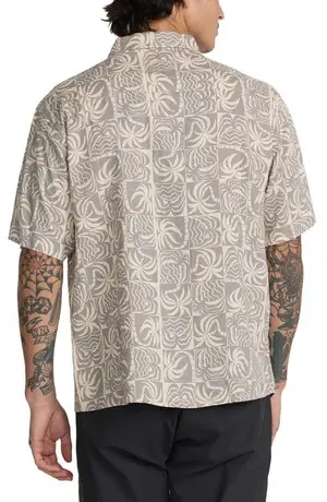 Rvca Exotica Palm Days Printed Button Up Shirt
