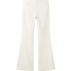 Mango High Waist Flare Trousers - Ecru