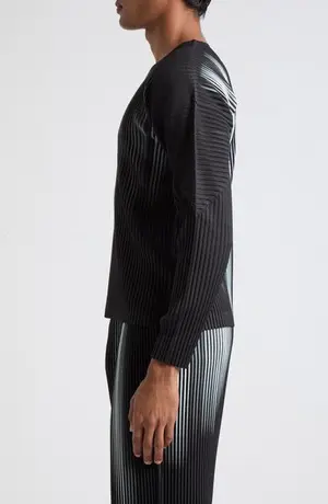 Issey Miyake In The Shadow Pleated Top - Shadow Black