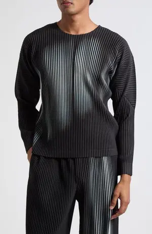 Issey Miyake In The Shadow Pleated Top - Shadow Black