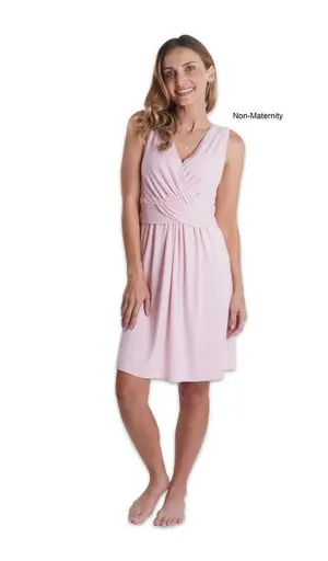 EVERLY GREY Evie Maternity/nursing Nightgown - Blush