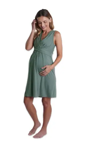 EVERLY GREY Evie Maternity/nursing Nightgown - Fog