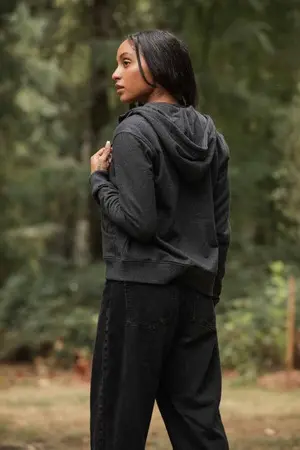 Bridge & Burn Mason Recycled Zip Hoodie - Graphite