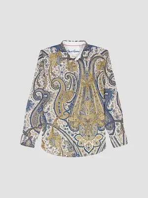 Robert Graham The Lansky Look Paisley Metallic Shirt