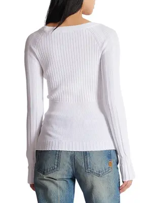 Balmain Buttoned-shoulder Boatneck Sweater