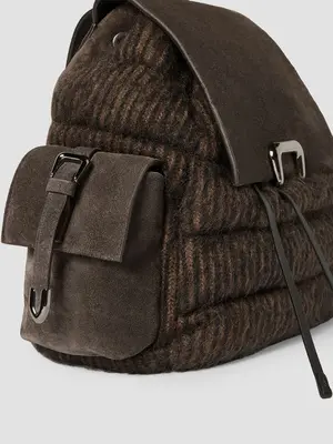 Brunello Cucinelli Sartorial Backpack In Mohair And Wool Knit