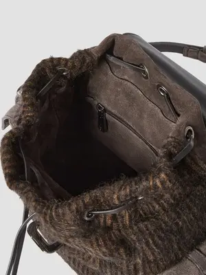 Brunello Cucinelli Sartorial Backpack In Mohair And Wool Knit