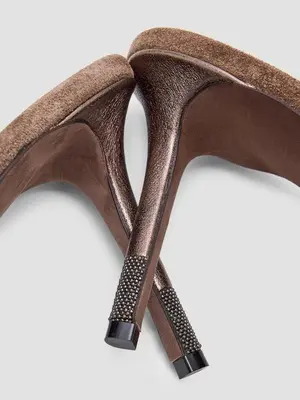 Brunello Cucinelli 80mm Leather Slingback Pumps