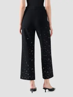 Akris Studded Jersey Straight-leg Pants