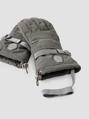 Brunello Cucinelli Bonded Taffeta Mountain Gloves With Logo