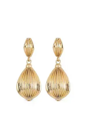 JENNIFER BEHR Orlah Ribbed Drop Earrings - Gold