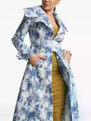 LIZ SKORSIS Eliza Paisley-print Single-breasted Coat