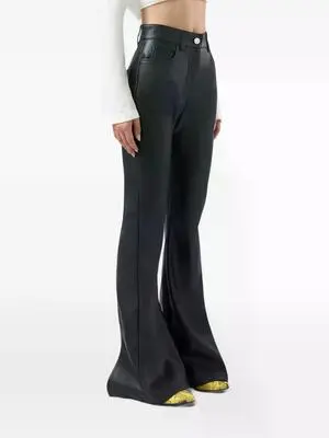Gcds Flare-leg Faux-leather Trousers