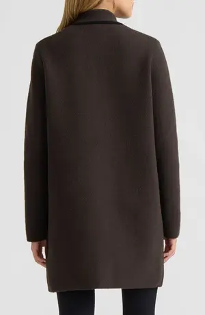 NVLT Eyelash Knit Coatigan With Contrast Trim