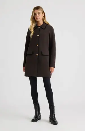 NVLT Eyelash Knit Coatigan With Contrast Trim