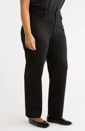 Eileen Fisher High Waist Stretch Straight Leg Jeans