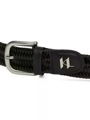 Karl Lagerfeld K Monogram Woven Leather Belt