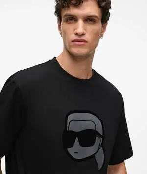 Karl Lagerfeld Large Ikon T-shirt - Black