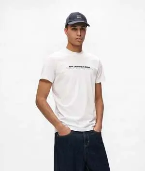Karl Lagerfeld Slim Shadow Logo T-shirt - White