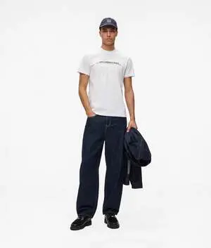 Karl Lagerfeld Slim Shadow Logo T-shirt - White