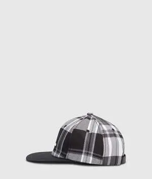 Karl Lagerfeld Plaid Flat Brim Cap