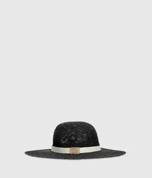 Karl Lagerfeld K/signature Crochet Beach Hat - Black