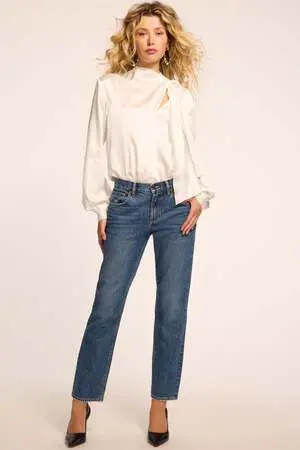 Ramy Brook Milla Low-rise Tapered Jean - Medium Wash