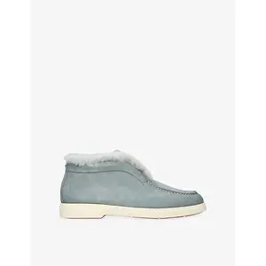 Santoni Fortune Lined Suede Ankle Boots