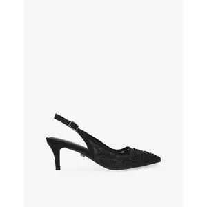 Carvela Positano Low Lace Slingbacks - Black