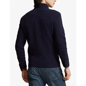 Polo Ralph Lauren Logo-embroidered Half-zip Wool-cashmere Blend Jumper