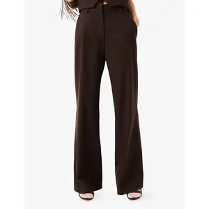 Maje Tailored Rhinestone-embellished Stretch-woven Suit Trousers
