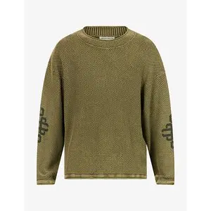 THE COUTURE CLUB Waffle Logo-print Cotton Jumper