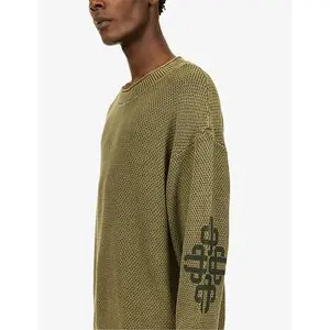 THE COUTURE CLUB Waffle Logo-print Cotton Jumper