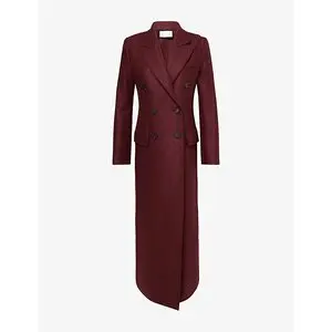 Harris Wharf London Long Double-breasted Tailored Pressed Wool Coat