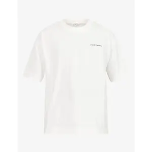 THE COUTURE CLUB Crack-emblem Short-sleeve Cotton T-shirt - Offwhiteblack