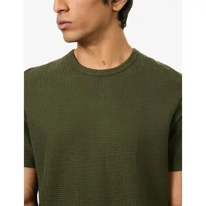 FRAME Crewneck Textured Cotton T-shirt