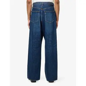 Sacai Wide-leg Belted Denim Trousers